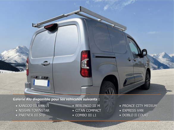 Galerie Kit FIAT Doblo II court en aluminium